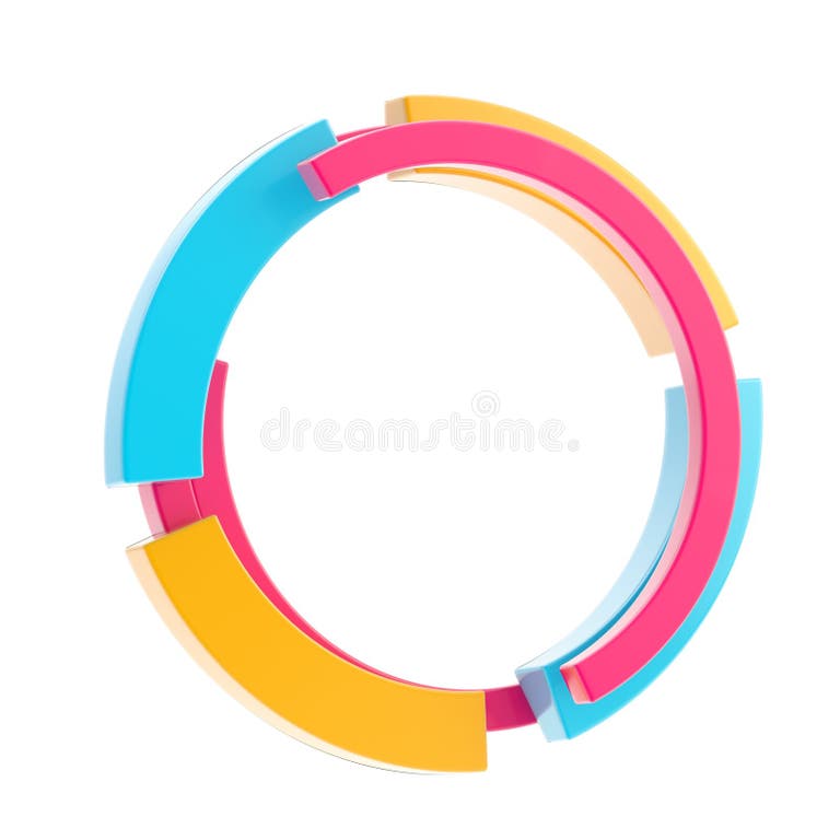 Colorful Techno Style Circle Border Frame Stock Illustration ...