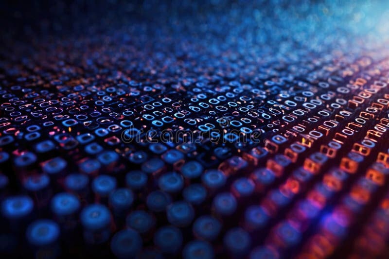 Colorful Technology Binary Matrix Code Abstract Wallpaper Patern ...