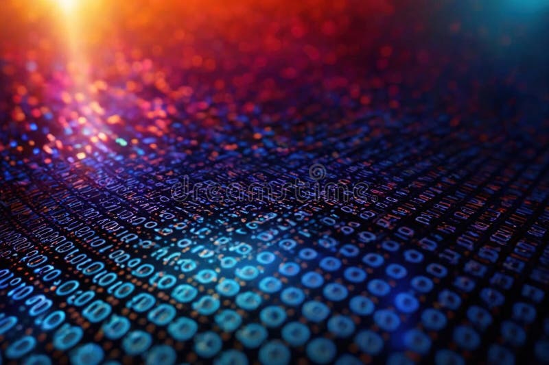Colorful Technology Binary Matrix Code Abstract Wallpaper Patern ...