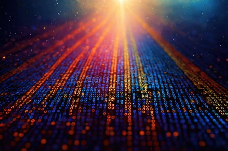 Colorful Technology Binary Matrix Code Abstract Wallpaper Patern ...