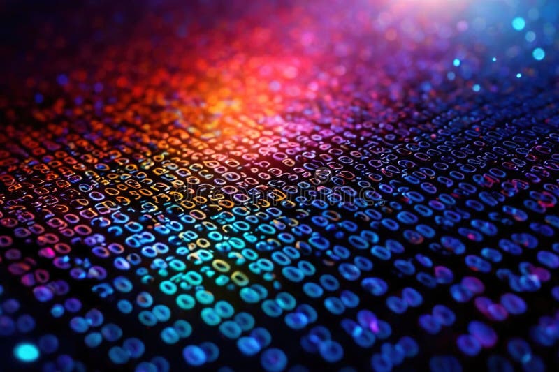 Colorful Technology Binary Matrix Code Abstract Wallpaper Patern ...