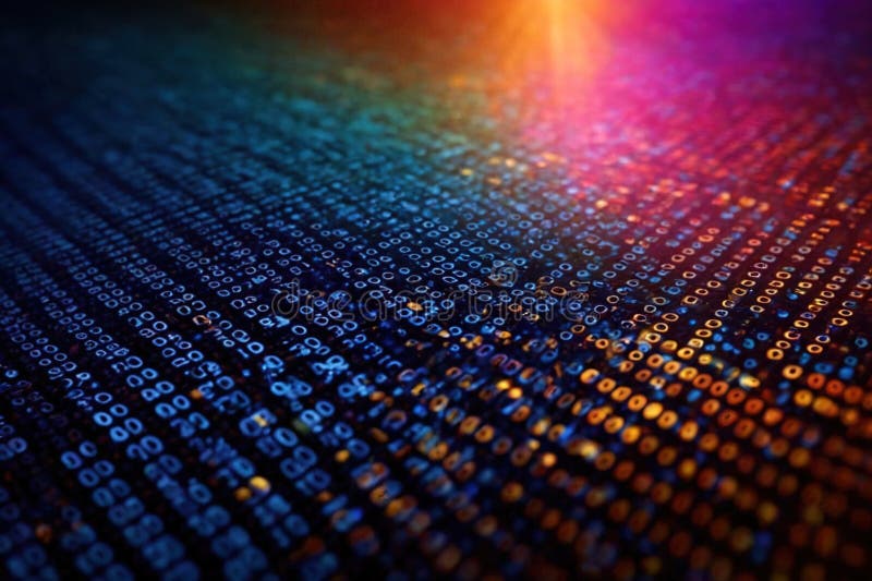 Colorful Technology Binary Matrix Code Abstract Wallpaper Patern ...