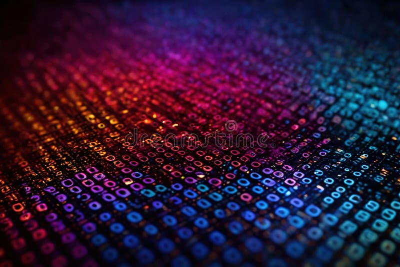 Colorful Technology Binary Matrix Code Abstract Wallpaper Patern ...