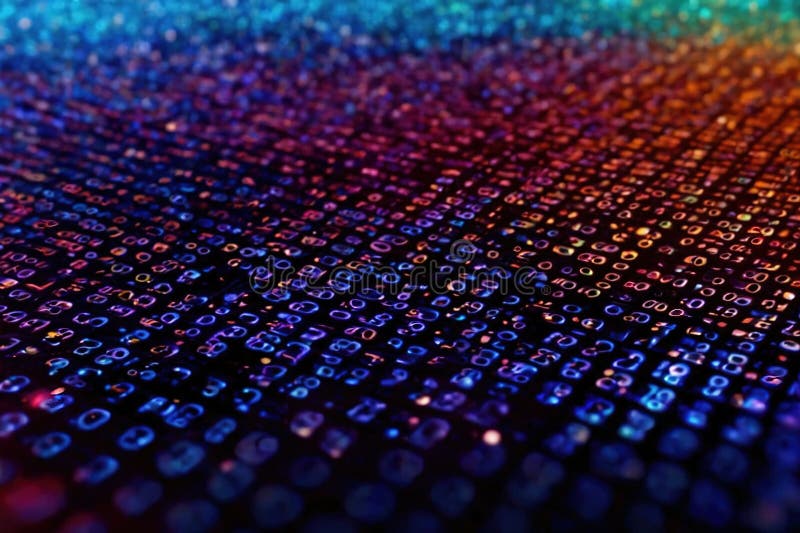 Colorful Technology Binary Matrix Code Abstract Wallpaper Patern ...