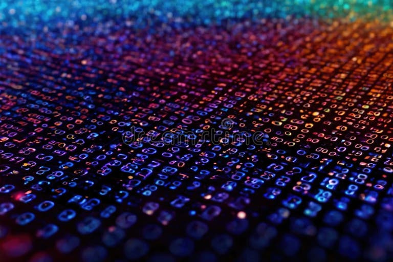 Colorful Technology Binary Matrix Code Abstract Wallpaper Patern ...