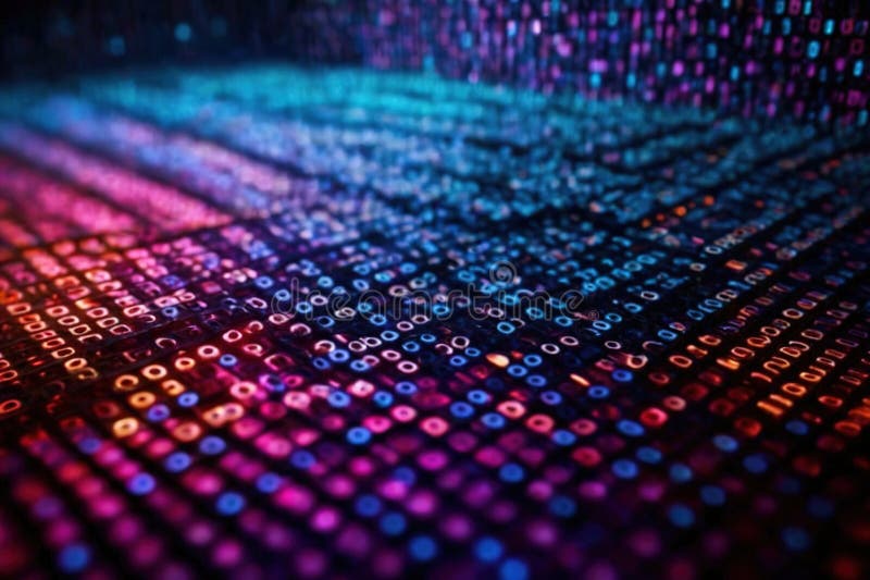 Colorful Technology Binary Matrix Code Abstract Wallpaper Patern ...