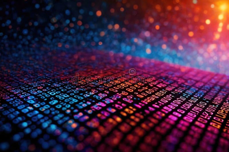 Colorful Technology Binary Matrix Code Abstract Wallpaper Patern ...