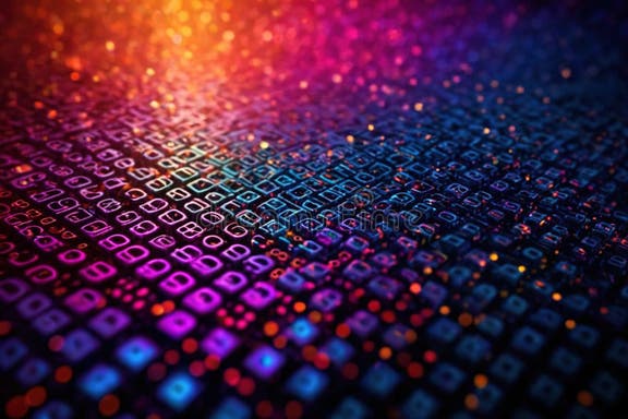 Colorful Technology Binary Matrix Code Abstract Wallpaper Patern ...