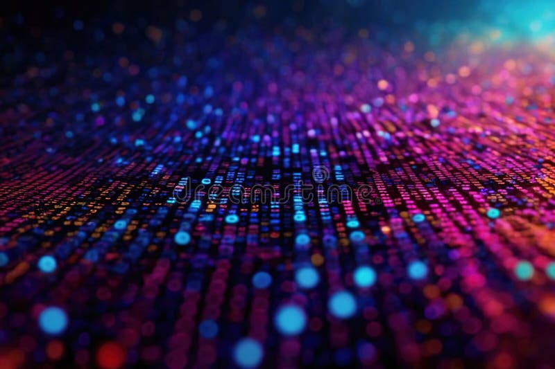 Colorful Technology Binary Matrix Code Abstract Wallpaper Patern ...