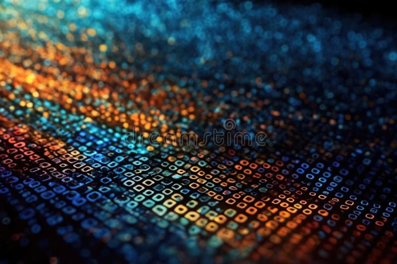 Colorful Technology Binary Matrix Code Abstract Wallpaper Patern ...
