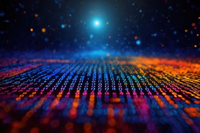 Colorful Technology Binary Matrix Code Abstract Wallpaper Patern ...