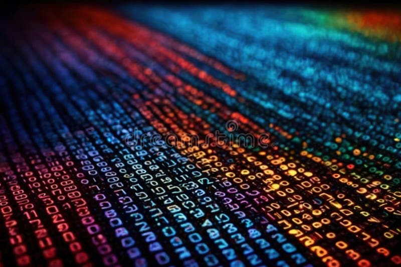 Colorful Technology Binary Matrix Code Abstract Wallpaper Patern ...