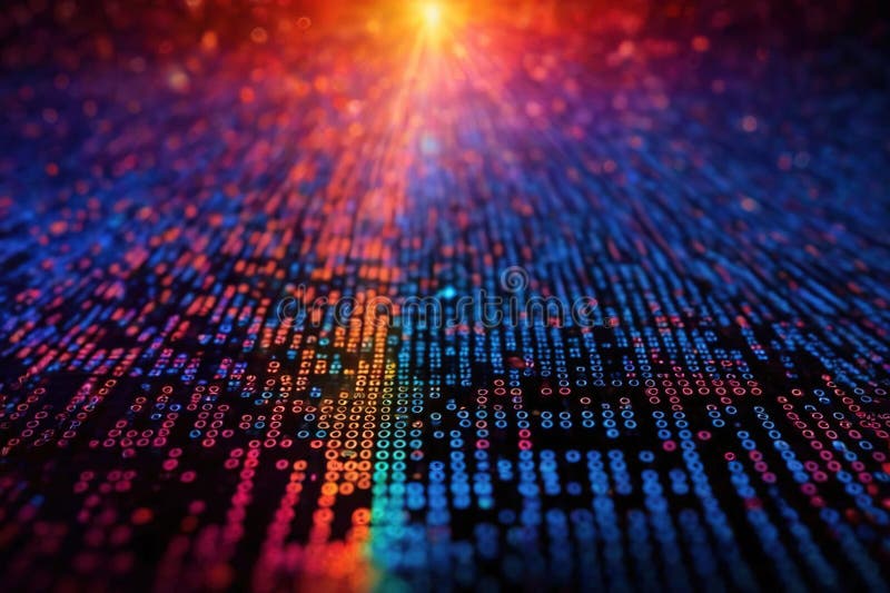Colorful Technology Binary Matrix Code Abstract Wallpaper Patern ...