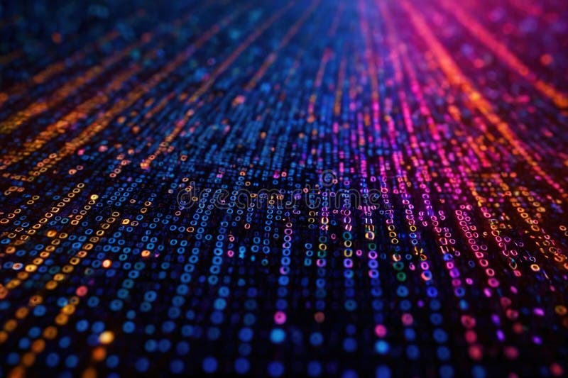 Colorful Technology Binary Matrix Code Abstract Wallpaper Patern ...