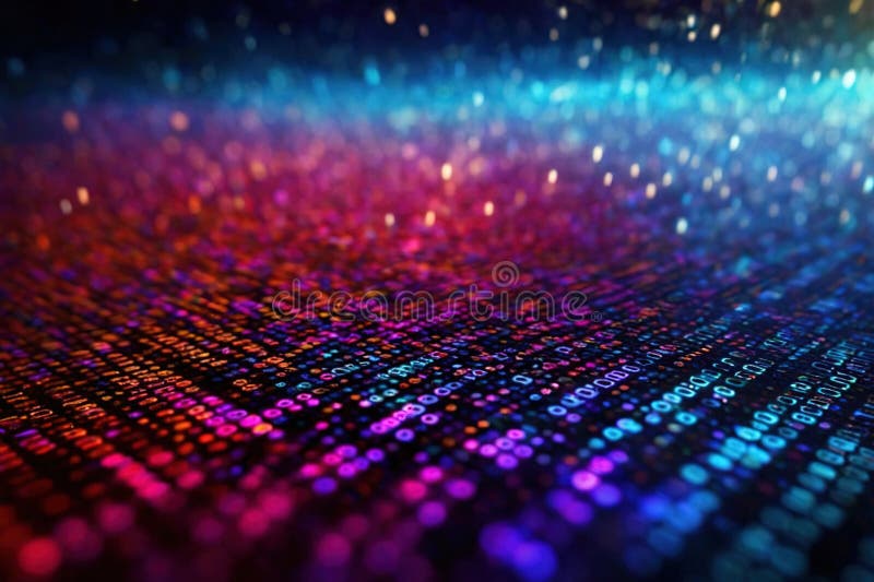 Colorful Technology Binary Matrix Code Abstract Wallpaper Patern ...
