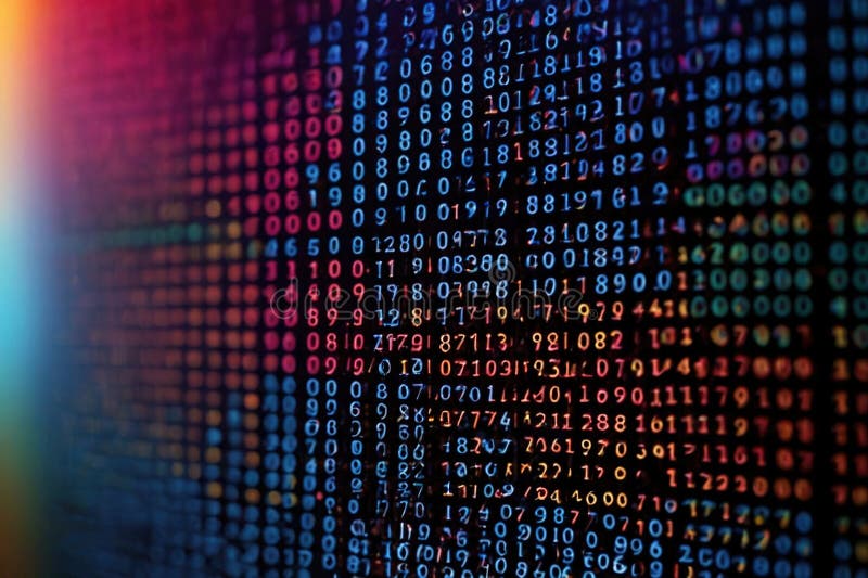 Colorful Technology Binary Matrix Code Abstract Wallpaper Patern ...