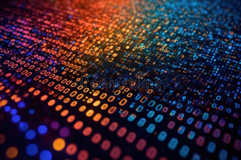 Colorful Technology Binary Matrix Code Abstract Wallpaper Patern ...