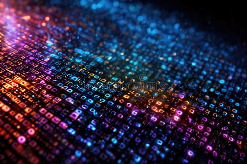 Colorful Technology Binary Matrix Code Abstract Wallpaper Patern ...