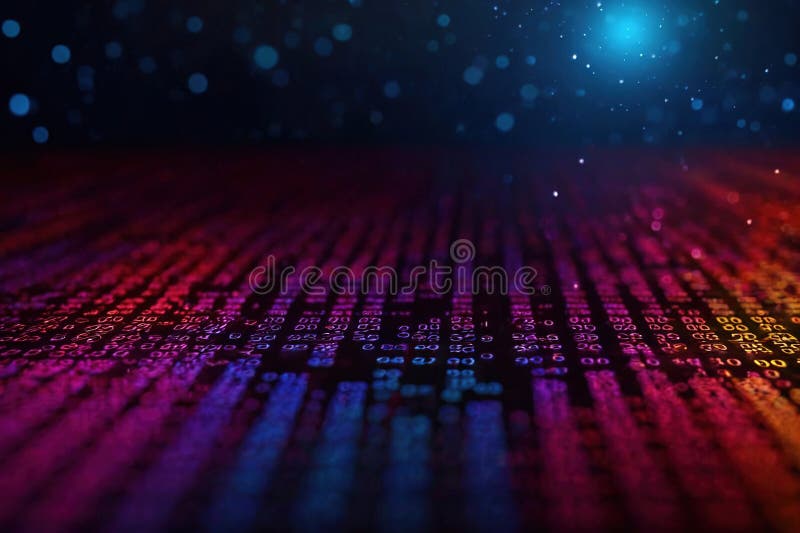 Colorful Technology Binary Matrix Code Abstract Wallpaper Patern ...