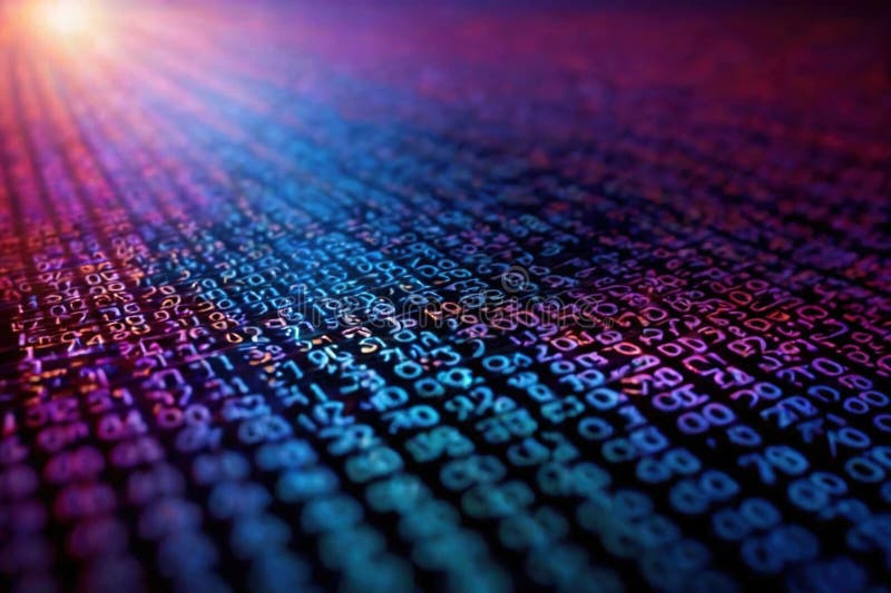 Colorful Technology Binary Matrix Code Abstract Wallpaper Patern ...