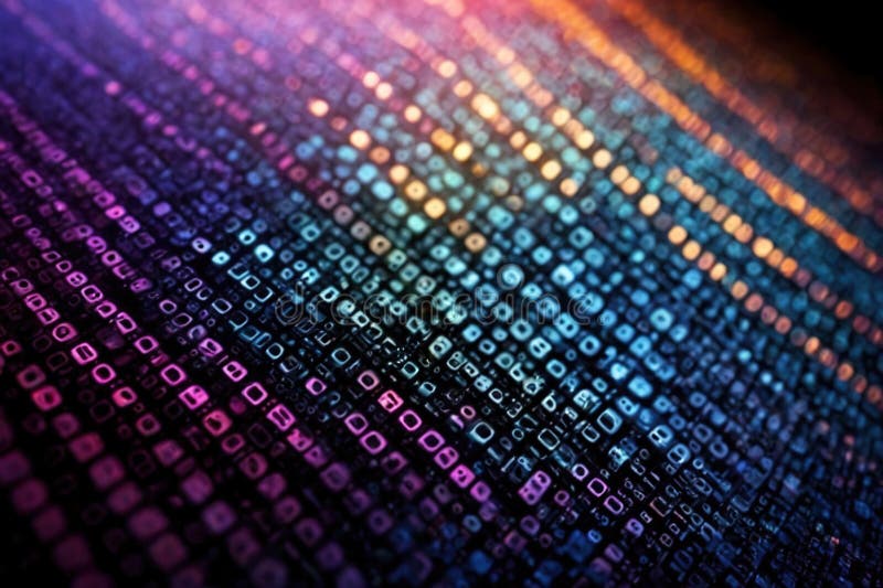 Colorful Technology Binary Matrix Code Abstract Wallpaper Patern ...