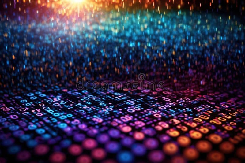 Colorful Technology Binary Matrix Code Abstract Wallpaper Patern ...