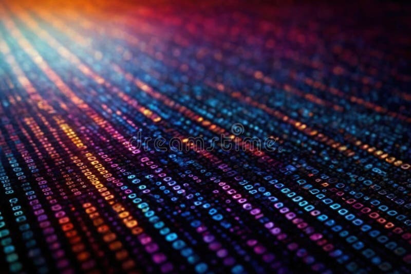 Colorful Technology Binary Matrix Code Abstract Wallpaper Patern ...