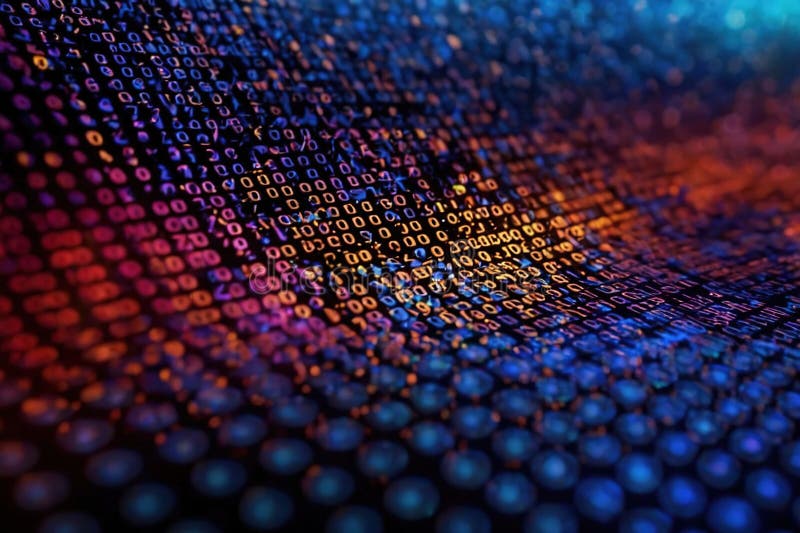 Colorful Technology Binary Matrix Code Abstract Wallpaper Patern ...