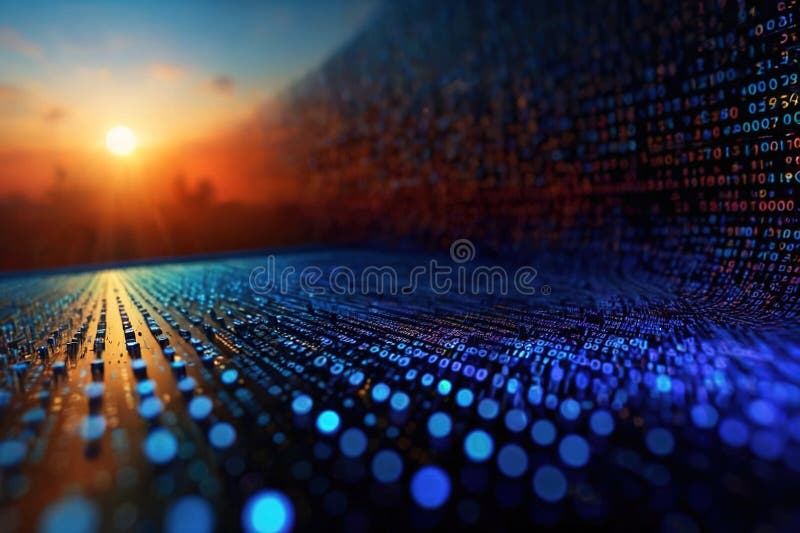 Colorful Technology Binary Matrix Code Abstract Wallpaper Patern ...