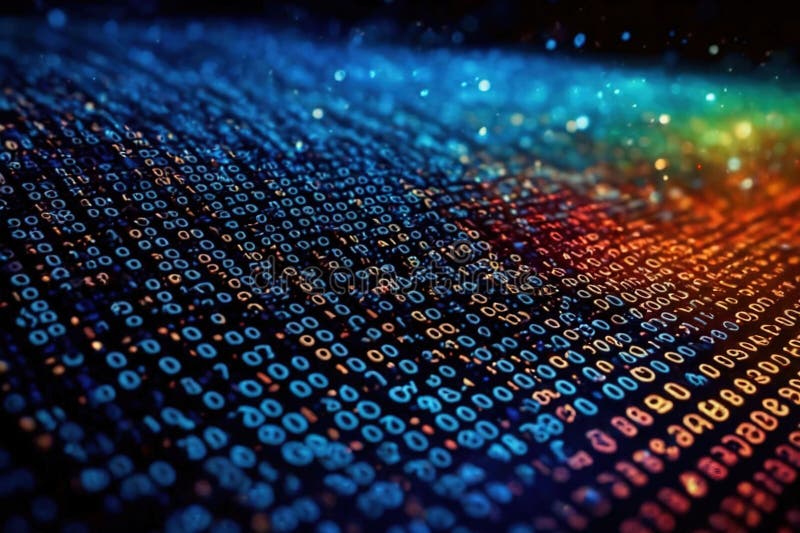 Colorful Technology Binary Matrix Code Abstract Wallpaper Patern ...