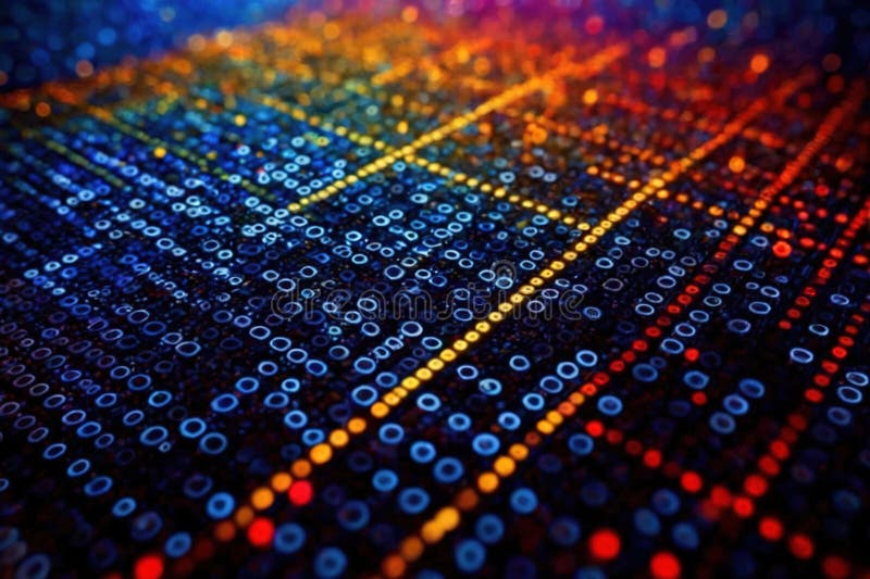 Colorful Technology Binary Matrix Code Abstract Wallpaper Patern ...