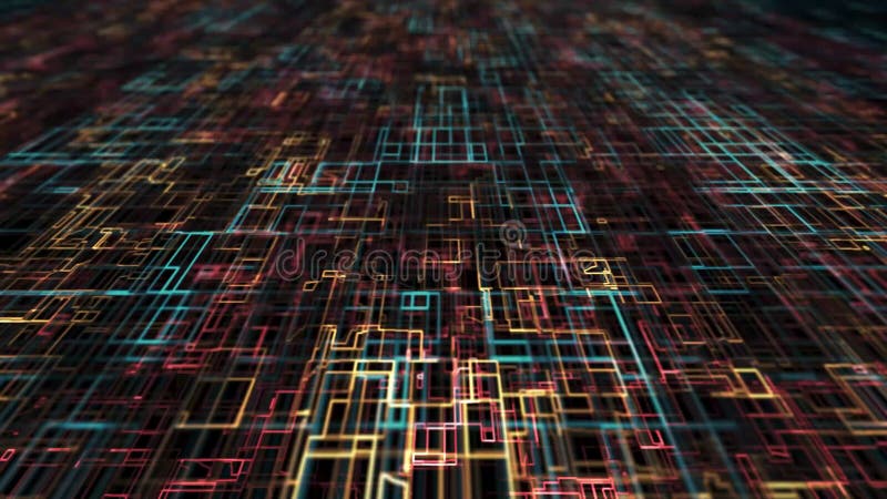 Colorful Technology Circuit Matrix Stock Footage - Video of digital ...