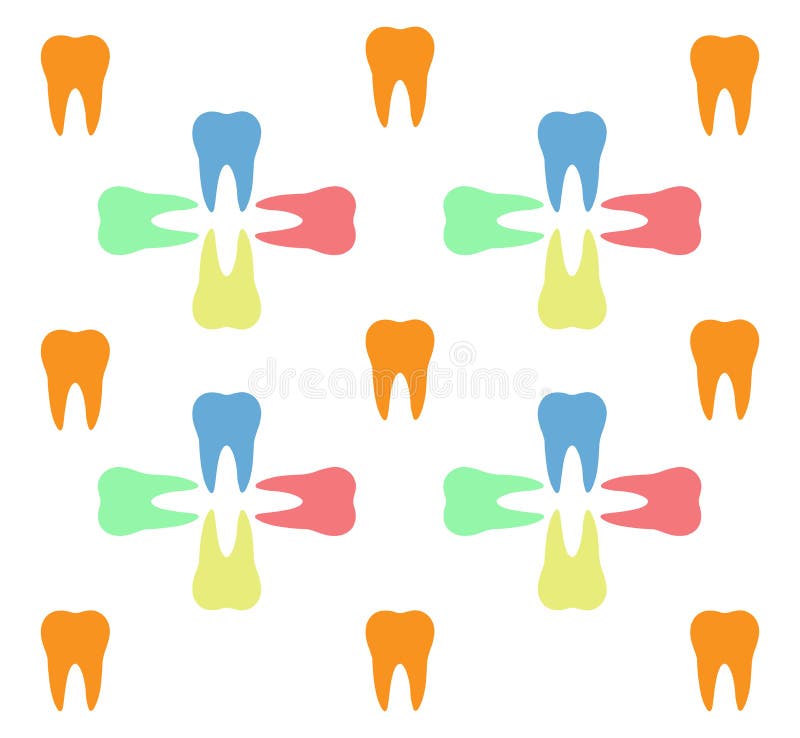 Colorful teeth pattern stock vector. Illustration of modern - 59628071