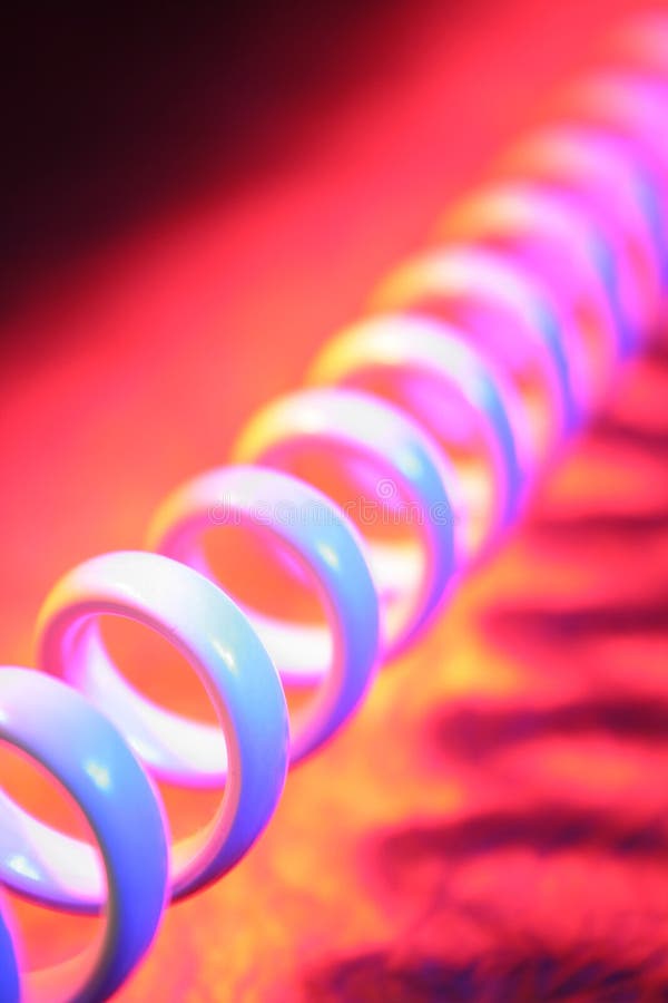 Red telephone cord stock image. Image of communications - 31730283