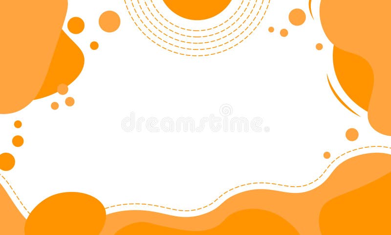 Colorful Template Banner with Orange Color. Design with Liquid Shape ...