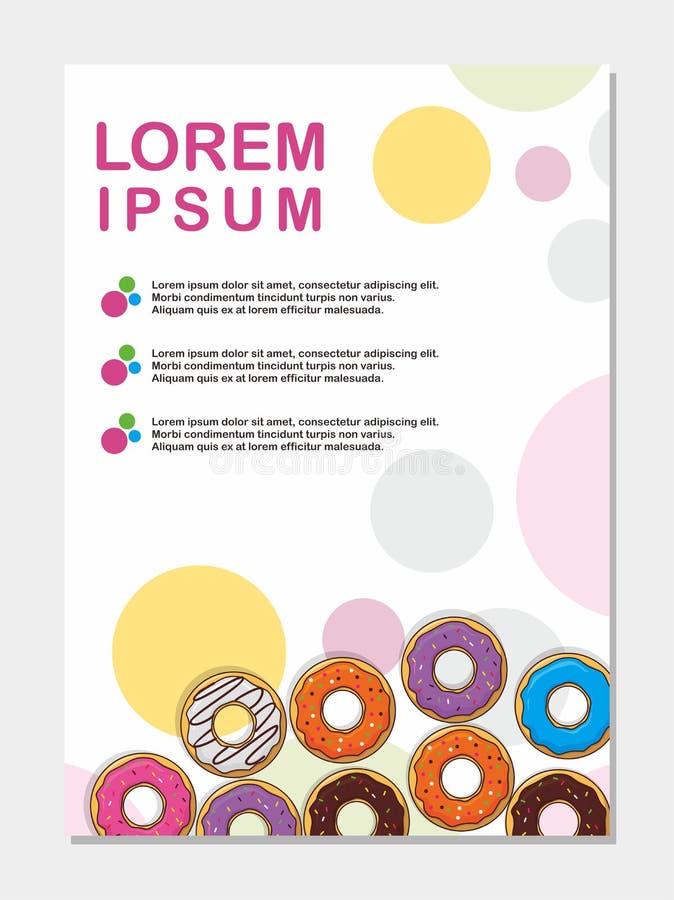 Colorful Template Design for Donuts Menu/Poster Stock Vector ...