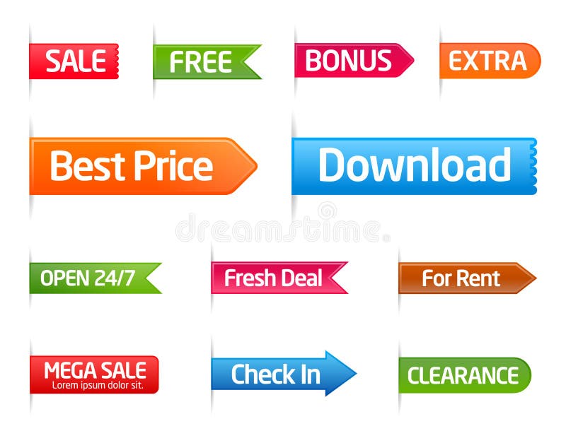 Colorful Template Labels and Stickers Stock Vector - Illustration of ...