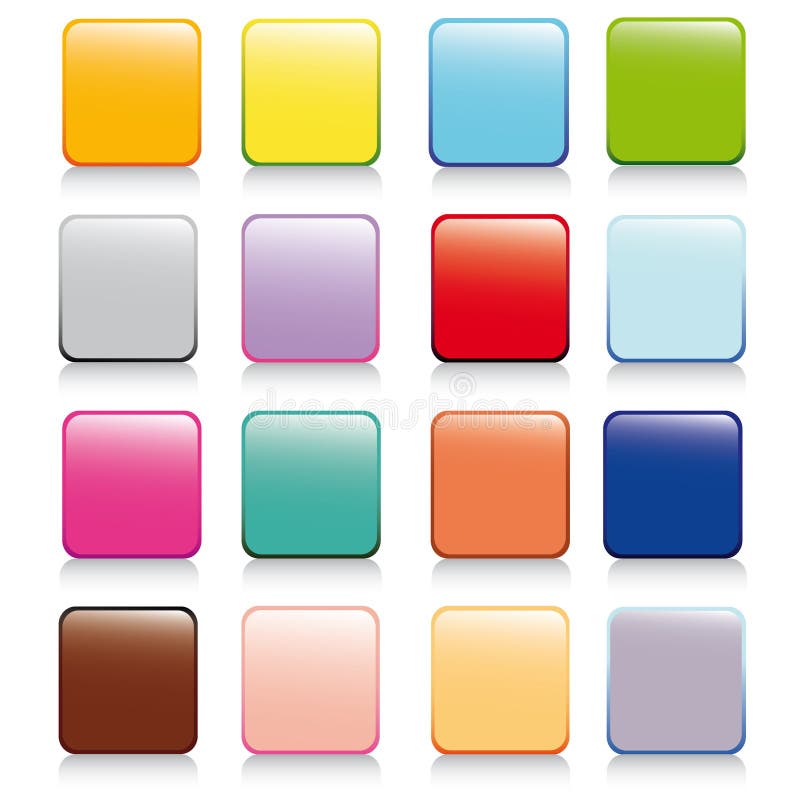 Colorful Template Vivid Icons Stock Illustration - Illustration of ...