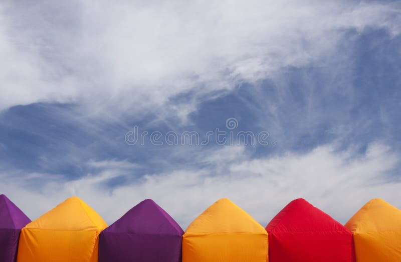 Colorful tents stock image. Image of seaside, daytrip - 13116509