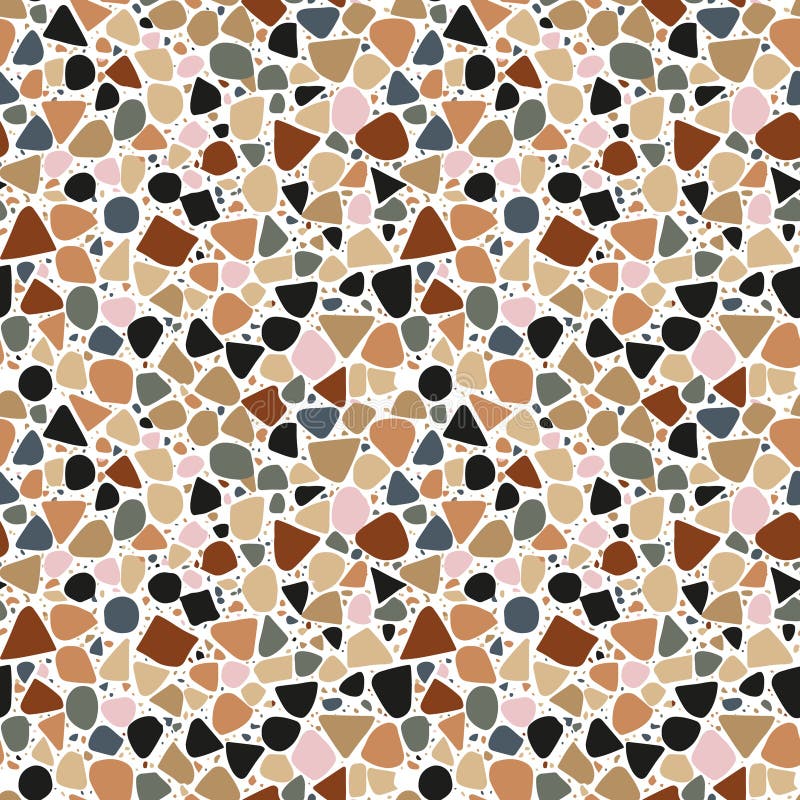 Colorful Terrazzo Flooring Inspired Abstract Seamless Pattern Stock ...