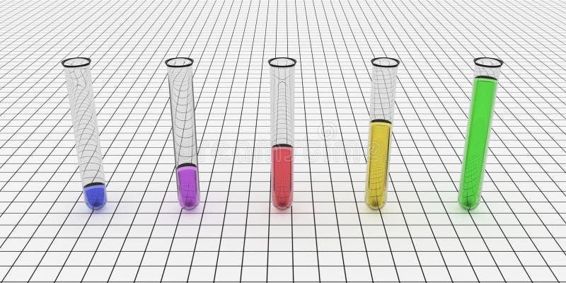 Colorful Test Tube Graph stock illustration. Illustration of biology ...