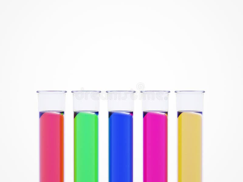 Colorful Test Tubes in Wooden Stand Stock Photo - Image of chemical ...
