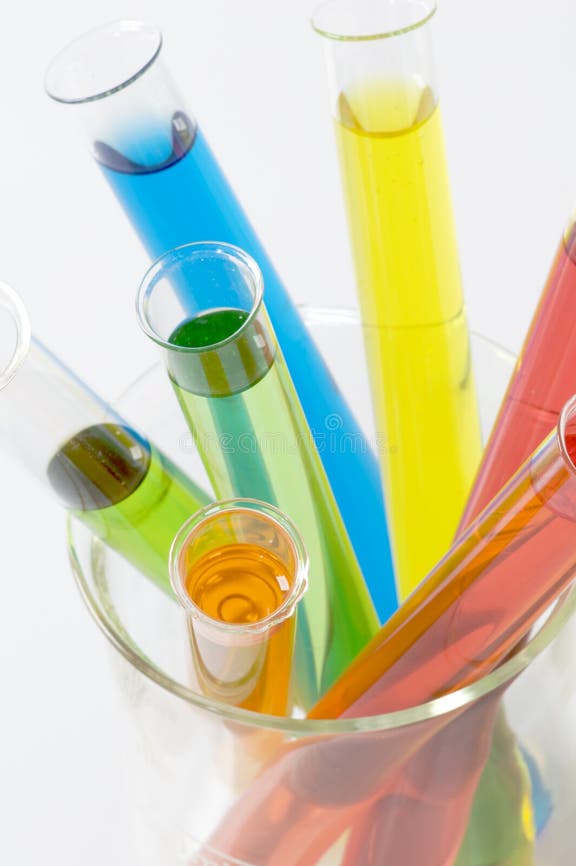 Colorful Test Tubes Close-up Stock Image - Image of test, technology ...