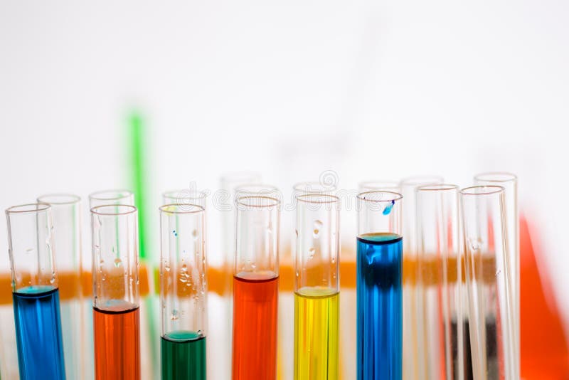 Colorful Test Tubes in Science Laboratory Stock Photo - Image of ...
