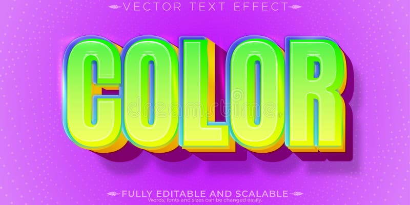 Colorful Text Effect, Editable Creative and Modern Text Style Stock ...