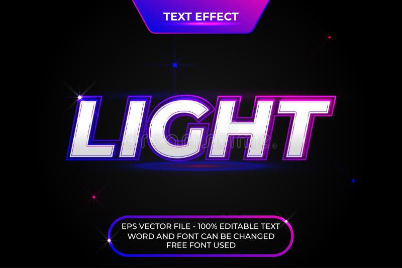 Colorful Text Effect Light Style. Text Effect Editable Font. Free Font ...