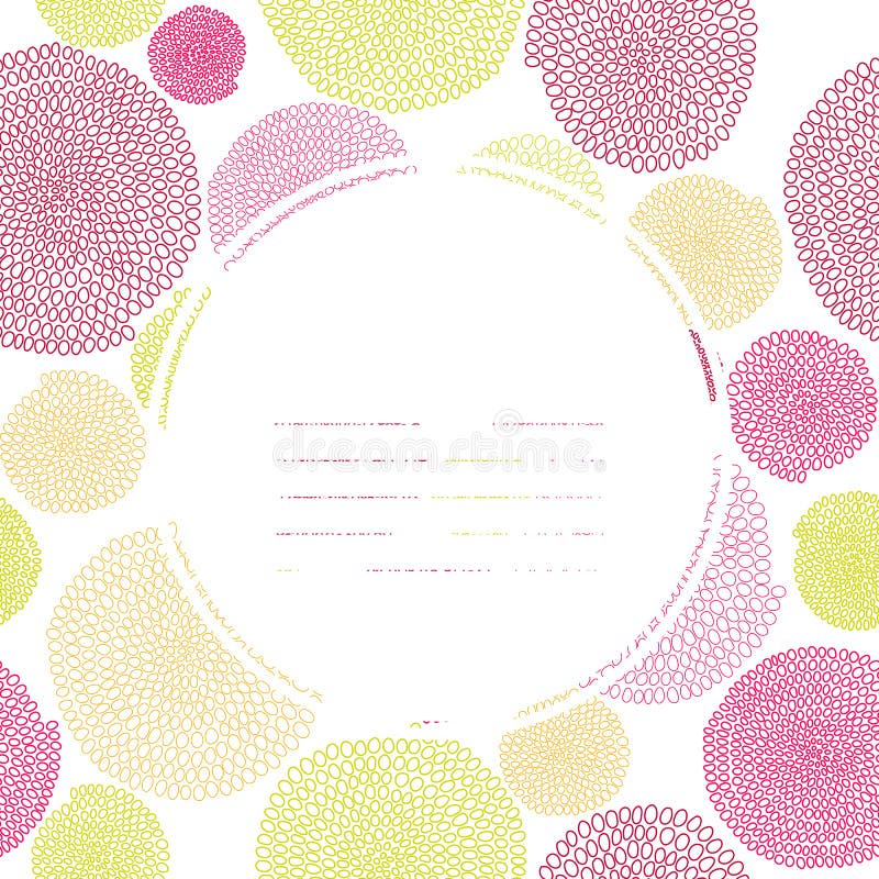 Colorful Text Frame. Seamless Texture with Circles Stock Vector ...