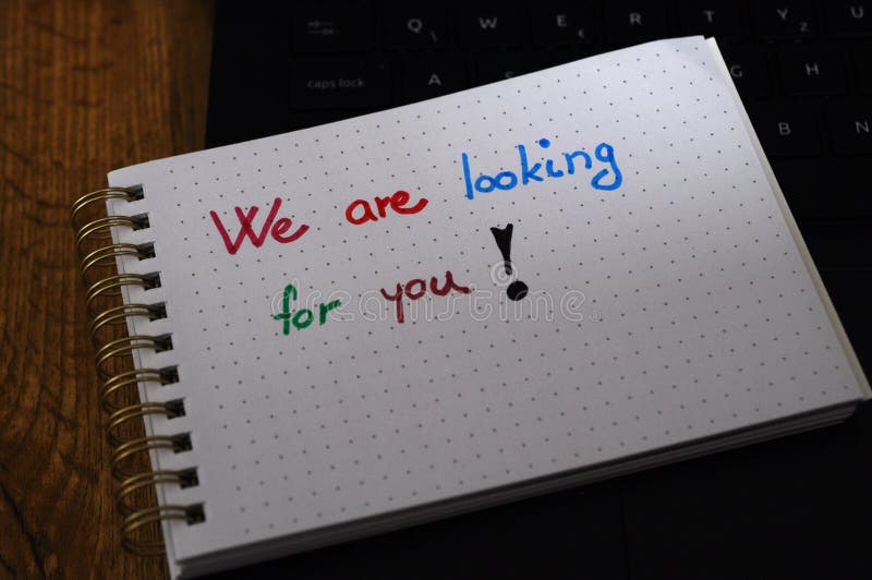 Colorful Text - we are Looking for You Stock Photo - Image of ...
