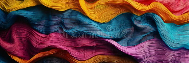 Colorful Textile Background, Vivid Wave Fabric Textured Pattern, Ethnic ...