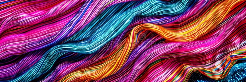 Colorful Textile Background, Vivid Wave Fabric Textured Pattern, Ethnic ...